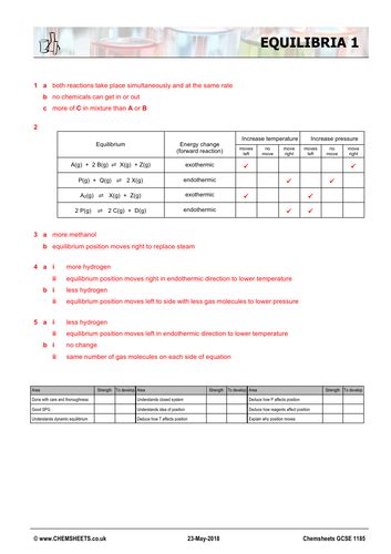 Chemsheets Reaction Rates 1
