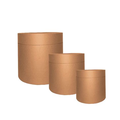 Caixa Redonda Cartonada Para Box De Luxo Kraft Rizzo Embalagens Rizzo