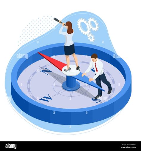 Isometric Define Marketing Direction And Search Customer Global Network