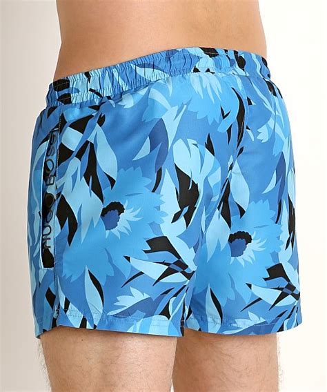 Hugo Boss Barreleye Swim Shorts Turquoise Print 50407679 461 Free