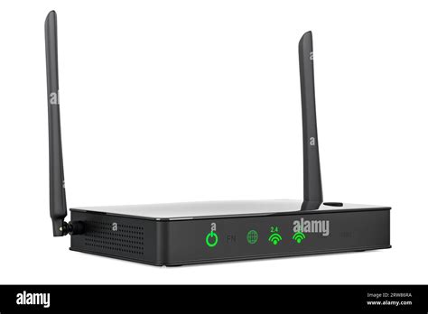 Wireless Internet Router 3D Rendering Isolated On White Background