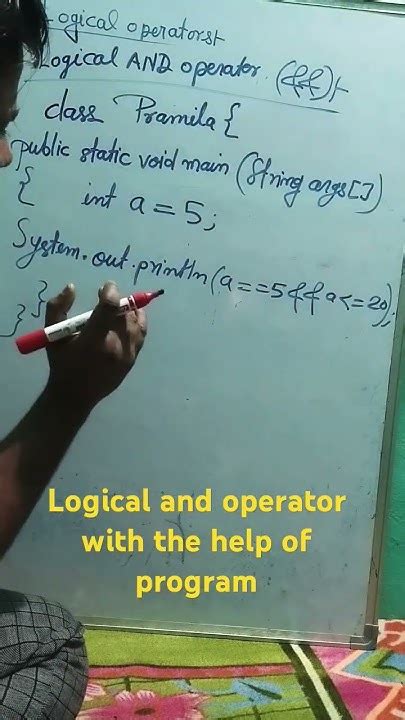 logical and operator with the help of program youtube