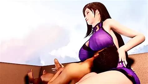 Tifa Gibt Einem Mann Dessen Gesicht In Ihren Titten Ist Einen Sanften