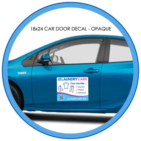 18x24 Car Door Decal Opaque Style 2 Laundry Care Marketplace