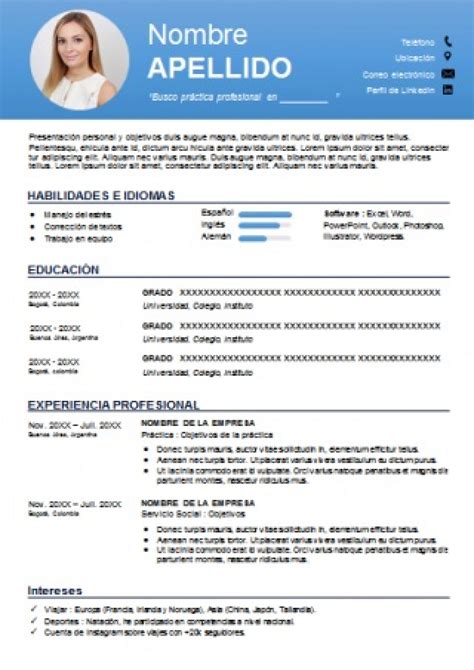 Ejemplos De Curriculum Vitae