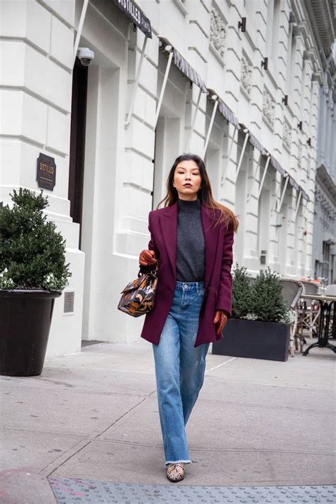 Burgundy And Cognac Fall Outfit — Suzanne Spiegoski Burgundy Jacket