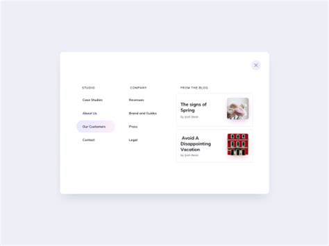 Menu Designs Created By Ui Desgn Daily