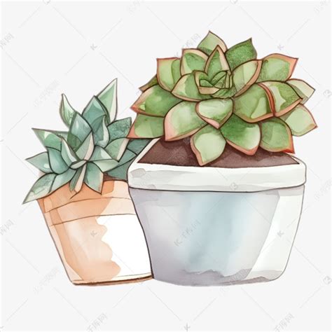 植物盆栽卡通手绘素材图片免费下载 千库网