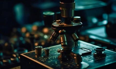 Premium Photo A Microscope Is Viewed Under An Experiment