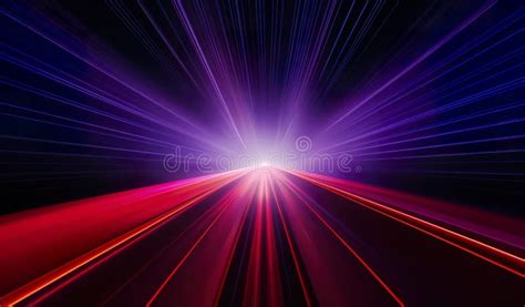 Colorful Futuristic Warp Or Tunnel Background Blurred Speed Motion