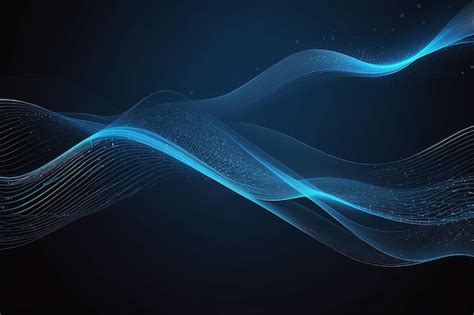 Premium Photo Illustration Vector Abstract Wave Motion Pattern And Dynamic Mesh Line On Dark