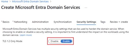Microsoft Entra Domain Services のトランスポート層セキュリティ Tls 12 の適用に移行する方法