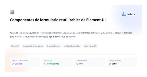 Componentes De Formulario Reutilizables De Element Ui Labex