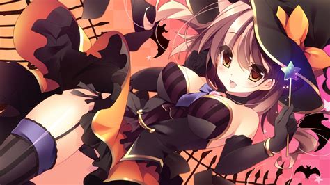 Big Boobs Boobs Halloween Anime Girls Stockings Pixiv 1920x1080