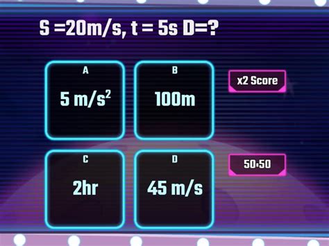 Calculating Speed And Acceleration Gameshow Quiz Calculating Speed And Acceleration Gameshow Quiz