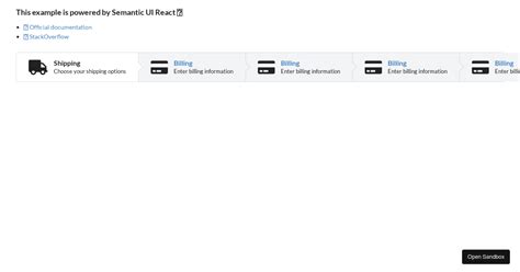 Semantic Ui React Example Codesandbox