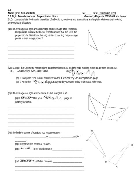 66 Polygons Parallel And Perpendicular Lines 021214 Doc Template