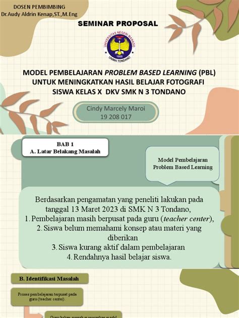 Model Pembelajaran Problem Based Learning Pbl Untuk Meningkatkan Hasil Belajar Fotografi Siswa