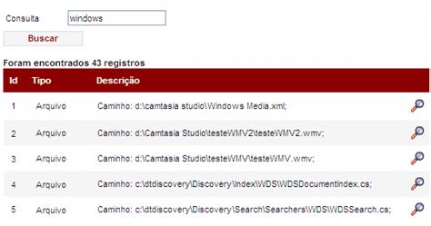 Diagrama De Classes Da Aplicação Exemplo Com O Motor Windows Search