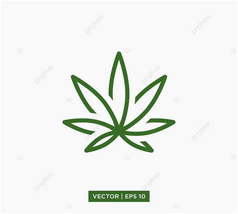 Cannabis Marihuana Hoja Icono Vector Ilustración Png Resumen