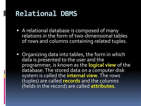 ppt object relational dbmss powerpoint presentation free download