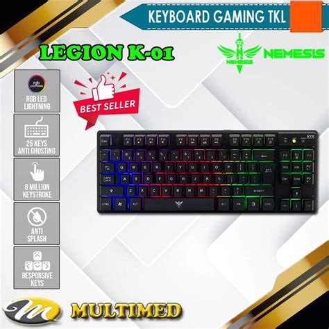 Original Nyk Tkl K 01 K01 K 01 Gaming Keyboard Shopee Philippines