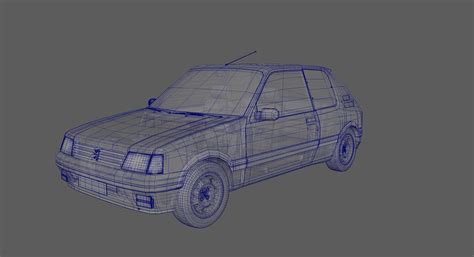 Peugeot 205 Gti 3d Model By Dylannj