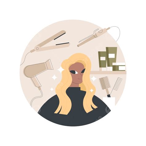 Hair Salon Illustration Vector Art Png Hair Salon Abstract Concept