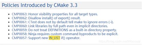 解决cmake Policy Cmp0057 Is Not Set Support New Inlist If Operator