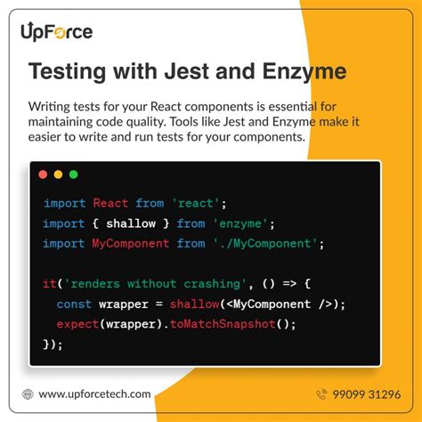 Upforce Tech On Linkedin Reacttesting Jest Enzyme Codequality