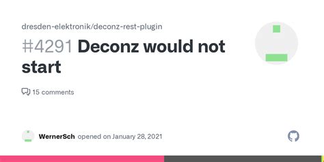 Deconz Would Not Start · Issue 4291 · Dresden Elektronikdeconz Rest