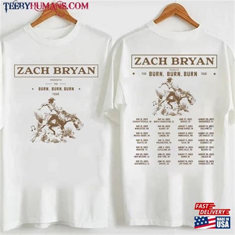 Vintage Zach Bryan Shirt Burn Tour 2023 Concert T Shirt Hoodie
