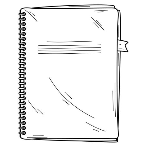 School Notebook Supply Sketch 10850603 Vector Art At Vecteezy