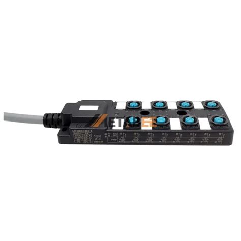 M12 8 Ports Junction Block With Integrated Control Cable Metabeeai