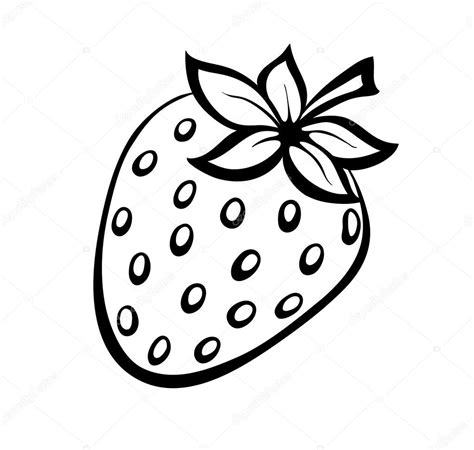 Vector Monochrome Illustration Of Strawberries Logo Stock Vector Image