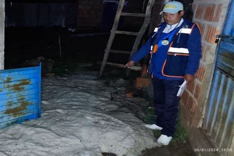 Granizada en Livitaca daña hasta el momento 20 viviendas