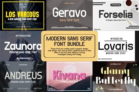 Modern Sans Serif Font Bundle 2850867
