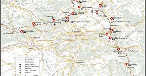 Map Of The Limes In Hesse Germany World History Encyclopedia