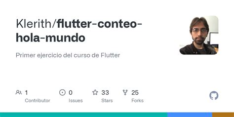 Github Klerithflutter Conteo Hola Mundo Primer Ejercicio Del Curso