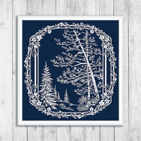 Nature Cross Stitch Pattern Sampler Cross Stitch Pattern Forest