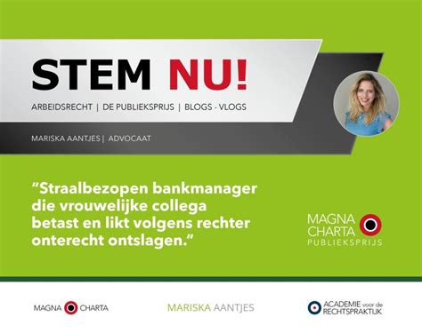 Mariska Aantjes On Linkedin Mijn Blog Is Genomineerd Voor De Magna Charta Publieksprijs Stem