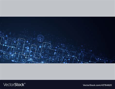Abstract Technology Concept With Binary Code Vector Image