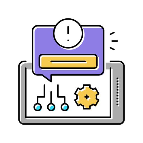 Alert System Color Icon Vector Illustration Vector Art At Vecteezy