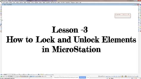 Lock And Unlock Elements In MicroStation YouTube
