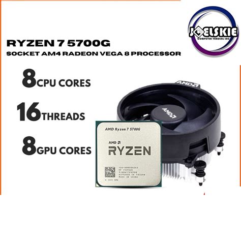 Amd Ryzen 7 5700g Processor Tray Type W Amd Stealth Wraith Cooler