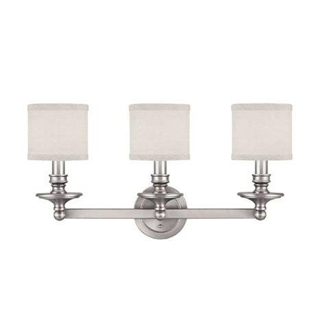 Filament Design Johnson Collection 3 Light Matte Nickel White Fabric