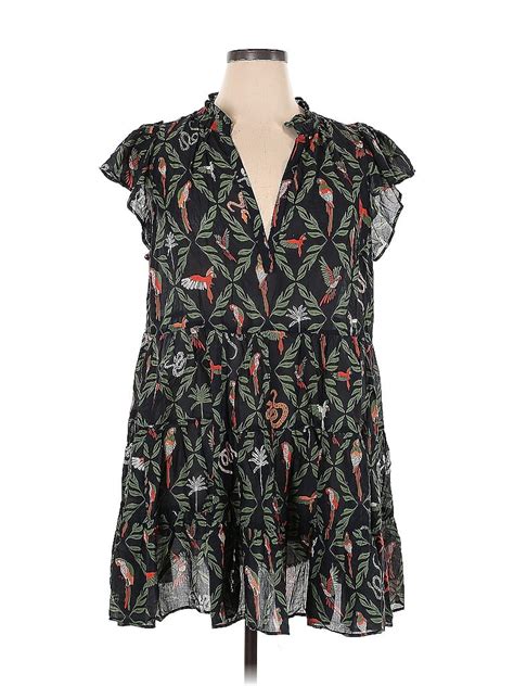 Anthropologie 100 Modal Black Casual Dress Size 1x Plus 57 Off