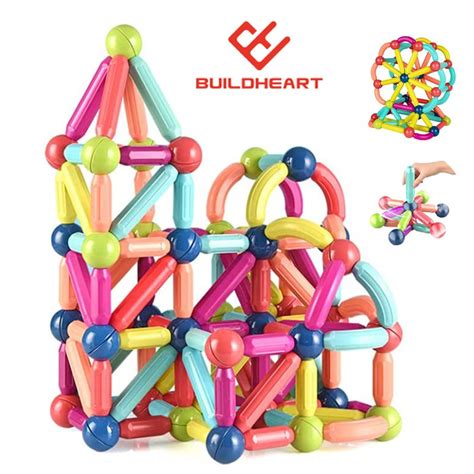 Jual BUILDHEART Magnetic Stick Merakit Mainan Mainan Edukasi Anak