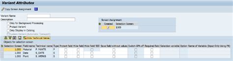 SAP ABAP Central Selection Screen Variants Part II