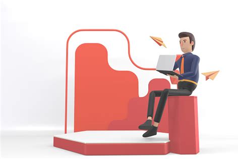 비즈니스 맨은 제품 이미지를 배치하기위한 배경에 조롱3d 렌더링 3차원 형태에 대한 스톡 사진 및 기타 이미지 3차원 형태 강단 개념 Istock